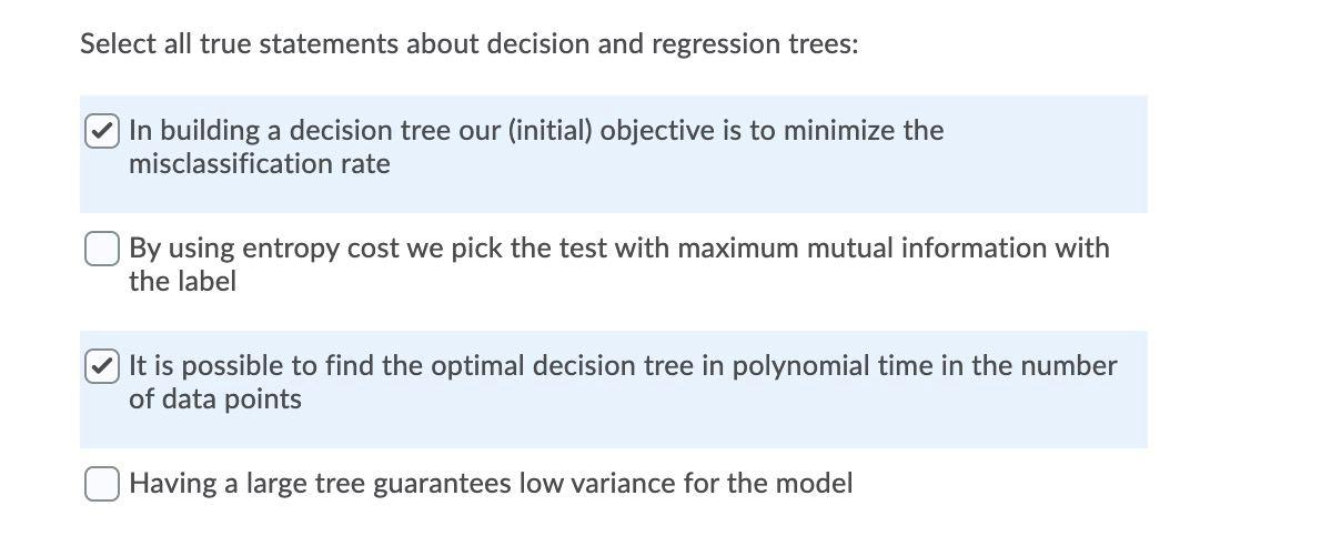 Solved Select all true statements about decision and | Chegg.com