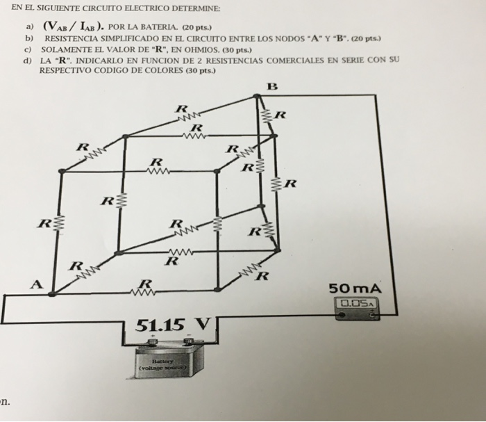 Solved EN EL. SIGUIENTE CIRCUITO ELECTRICO DETERMINE a) (VAB | Chegg.com