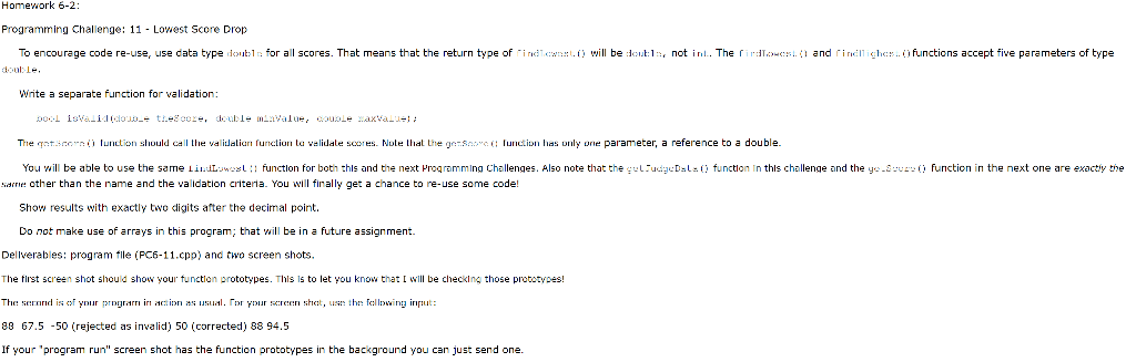 Solved Homework 6-2: Programming Challenge: 11 - Lowest | Chegg.com