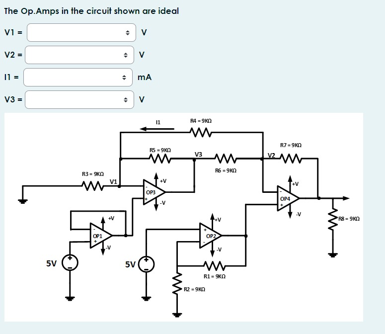 Solved The Op.Amps in the circuit shown are ideal | Chegg.com