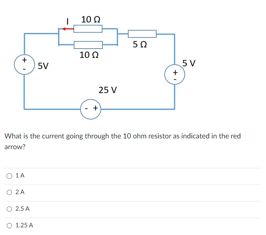 Solved What is the current going through the 10ohm resistor | Chegg.com
