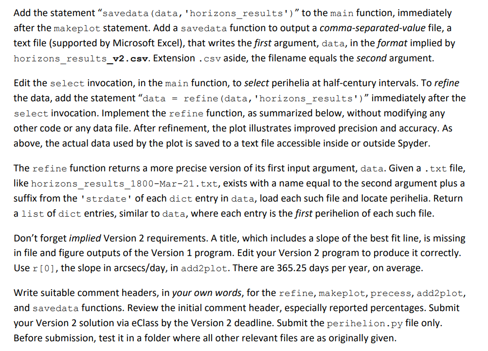 Solved Version 2: Save and Refine Unzip the | Chegg.com