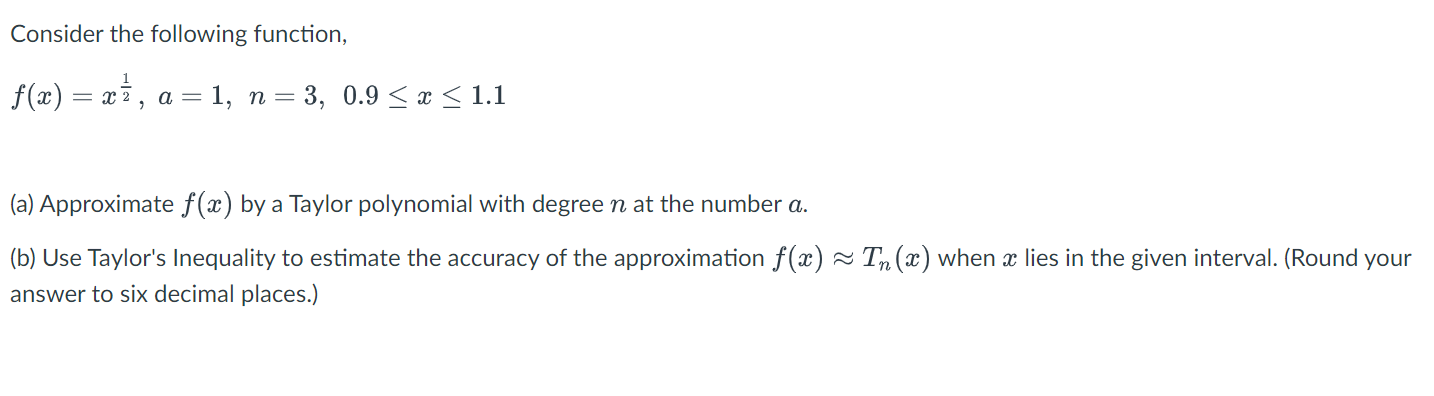 Solved Consider the following | Chegg.com