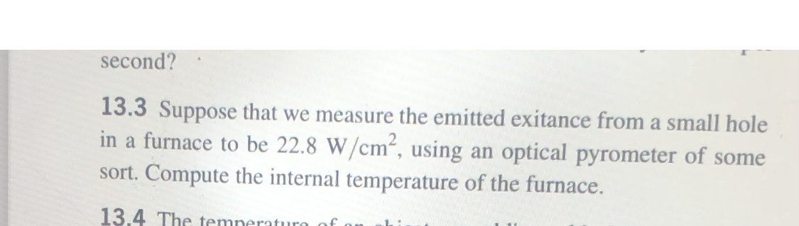 Solved second?13.3 ﻿Suppose that we measure the emitted | Chegg.com