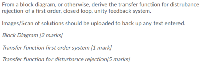 Solved From a block diagram, or otherwise, derive the | Chegg.com