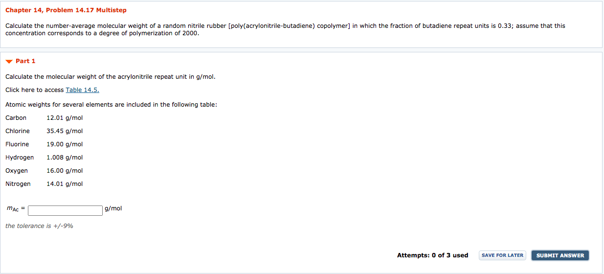 Solved Chapter 14, Problem 14.17 Multistep Calculate the | Chegg.com