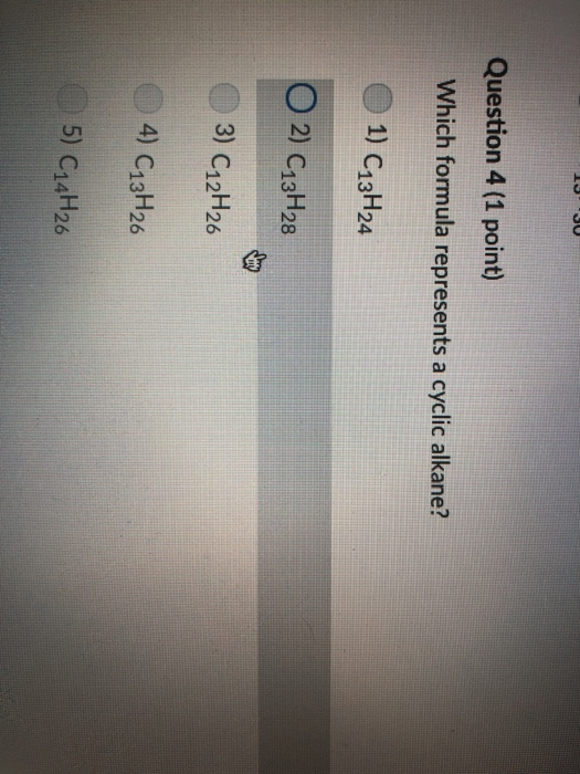 Solved Question 4 (1 point) Which formula represents a | Chegg.com