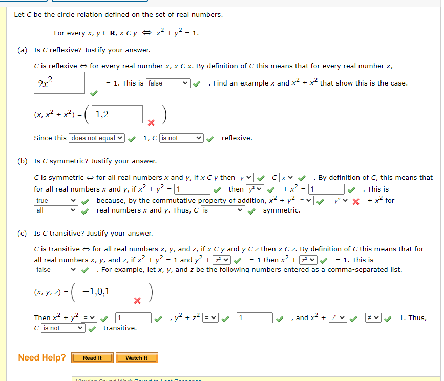 Solved I need the answer for all the X places, the answer | Chegg.com