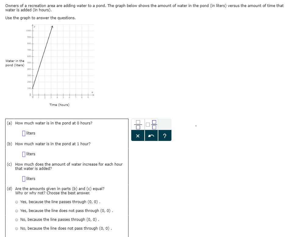 Solved Owners of a recreation area are adding water to a | Chegg.com