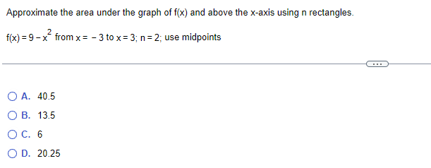 Solved Approximate the area under the graph of f(x) and | Chegg.com