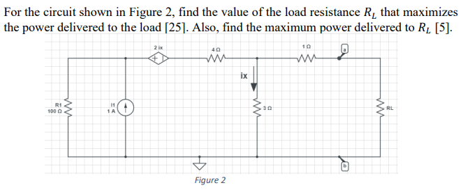 Solved For the circuit shown in Figure 2, find the value of | Chegg.com