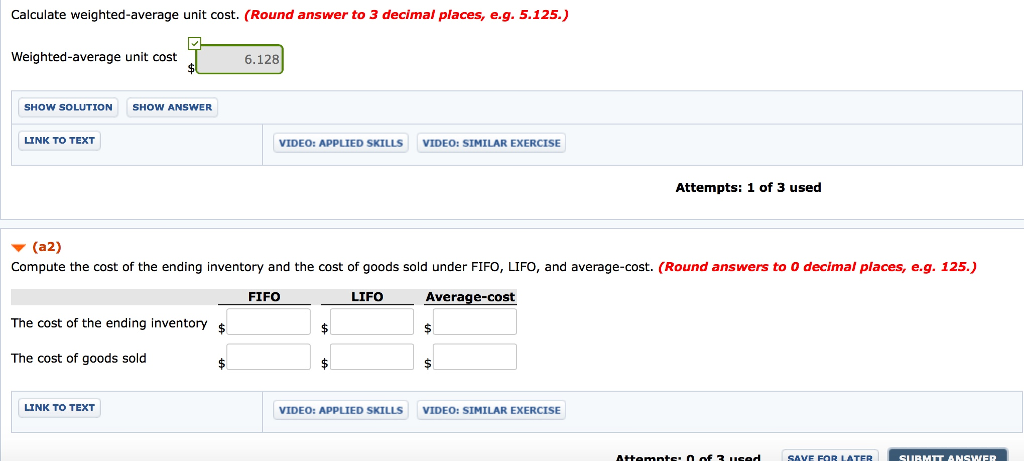 Solved Exercise 6-7 (Part Level Submission) Buffalo | Chegg.com