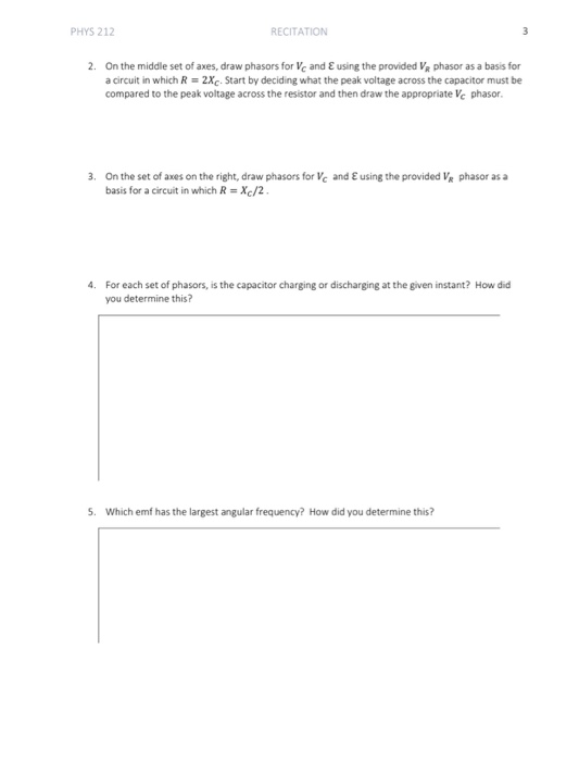 Solved PHYS 212 RECITATION EXERCISE 1: USING PHASORS FOR A | Chegg.com
