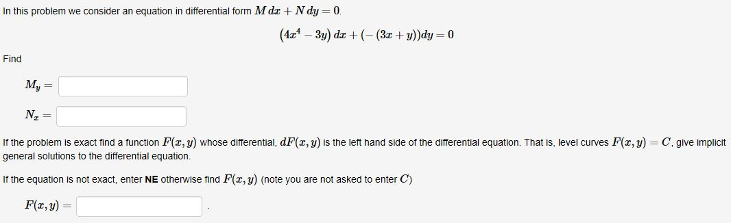 Solved In this problem we consider an equation in | Chegg.com