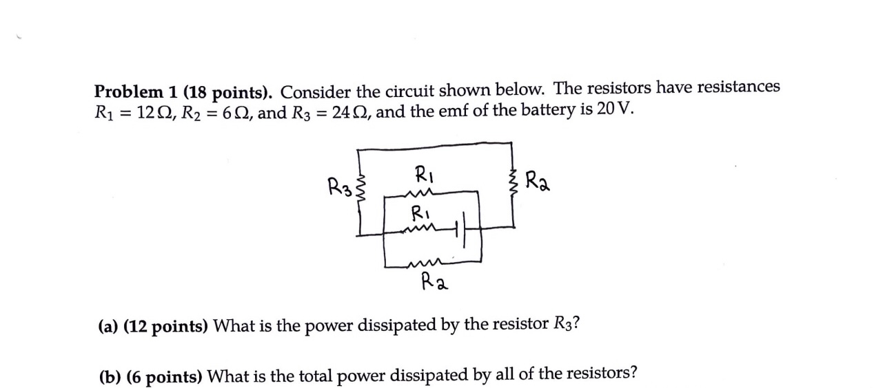 Solved Problem 1 (18 points). Consider the circuit shown | Chegg.com Solved Problem 1 (18 points). Consider the circuit shown | Chegg.com