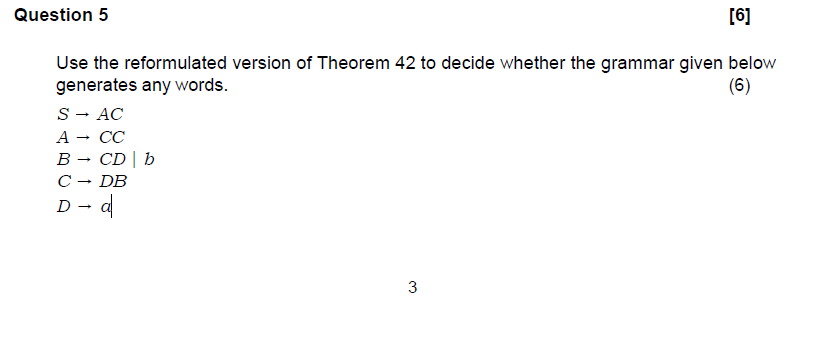 Solved Use the reformulated version of Theorem 42 to decide | Chegg.com