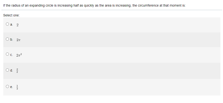 Solved If the radius of an expanding circle is increasing | Chegg.com