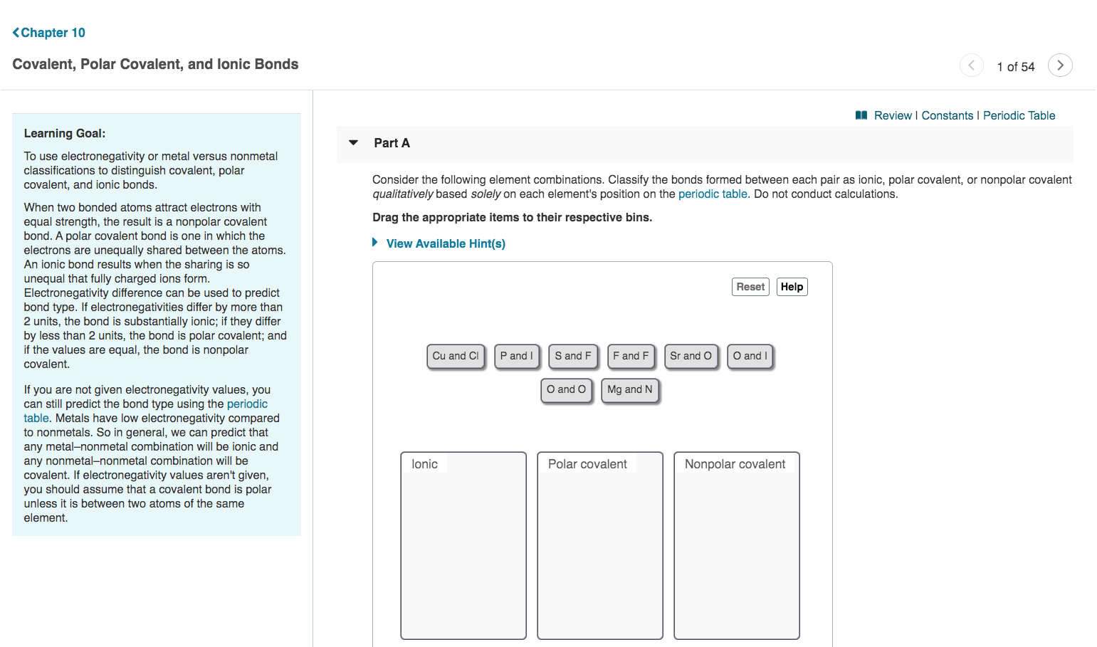 Solved Review Constants | Periodic Table Part A Learning | Chegg.com