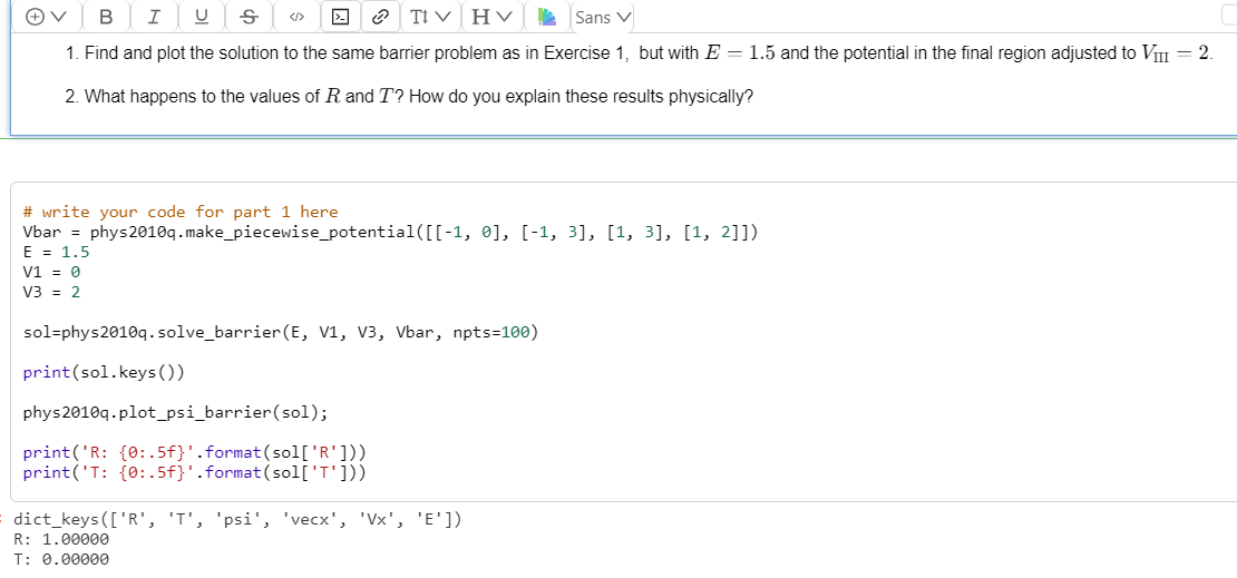 Solved 1. Find and plot the solution to the same barrier | Chegg.com