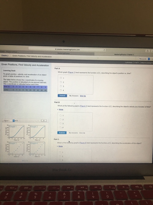 Solved haer2 Given Postions, Find Velocity and Acceleration | Chegg.com