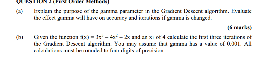 Solved (a) Explain the purpose of the gamma parameter in the | Chegg.com
