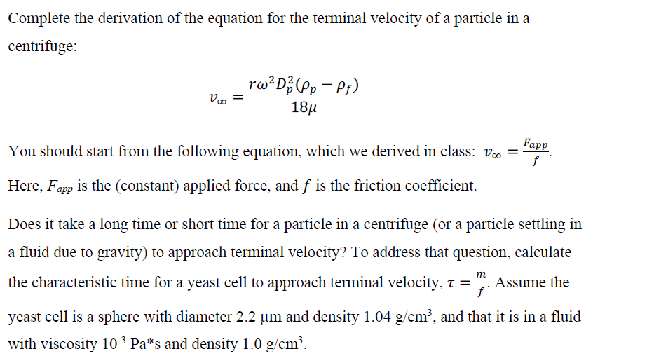 Solved Complete the derivation of ﻿the equation for the | Chegg.com