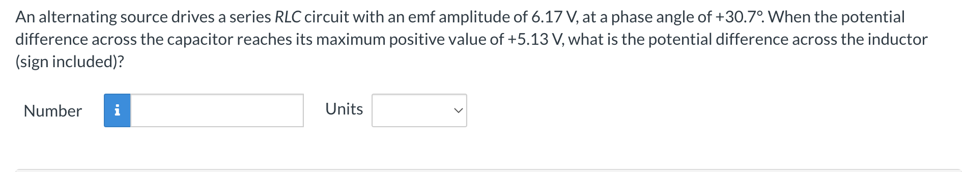 Solved An alternating source drives a series RLC circuit | Chegg.com