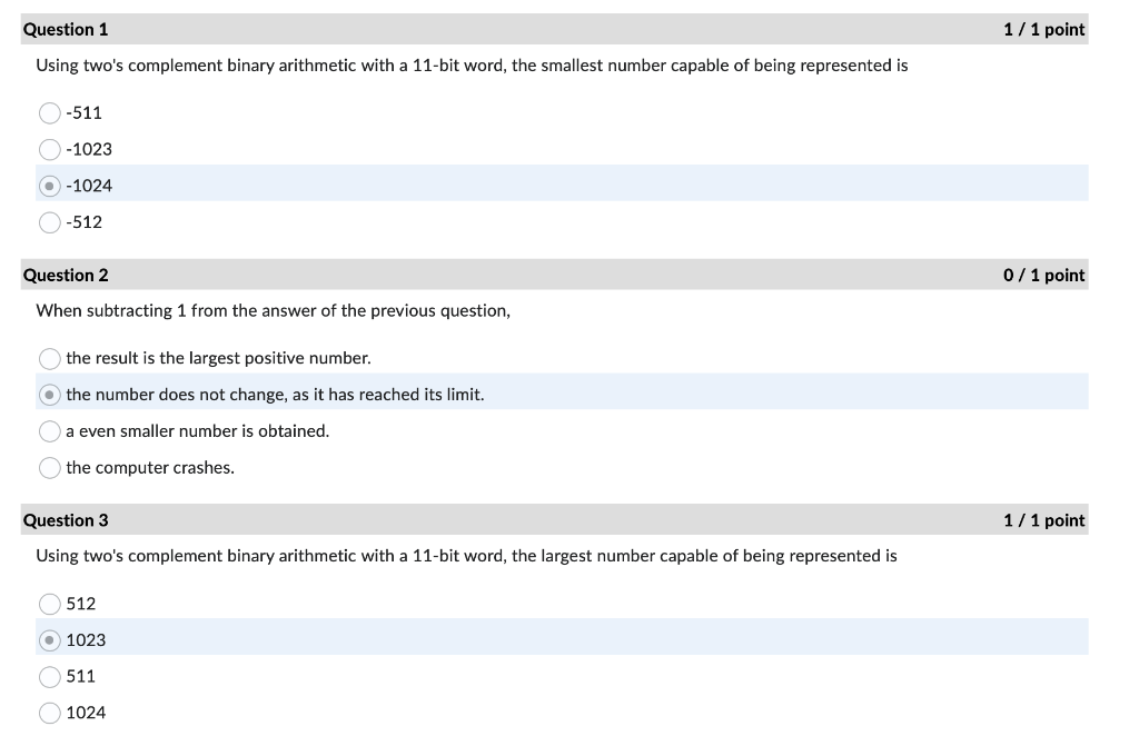 Solved Using two's complement binary arithmetic with a | Chegg.com
