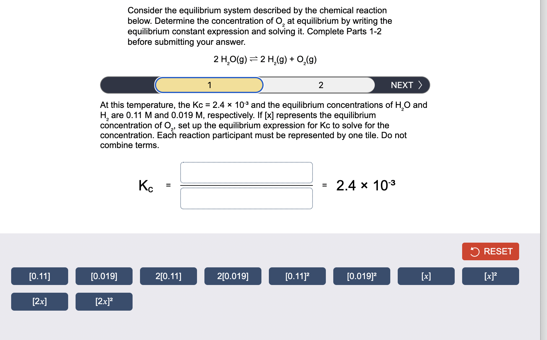 Solved Consider the equilibrium system described by the | Chegg.com