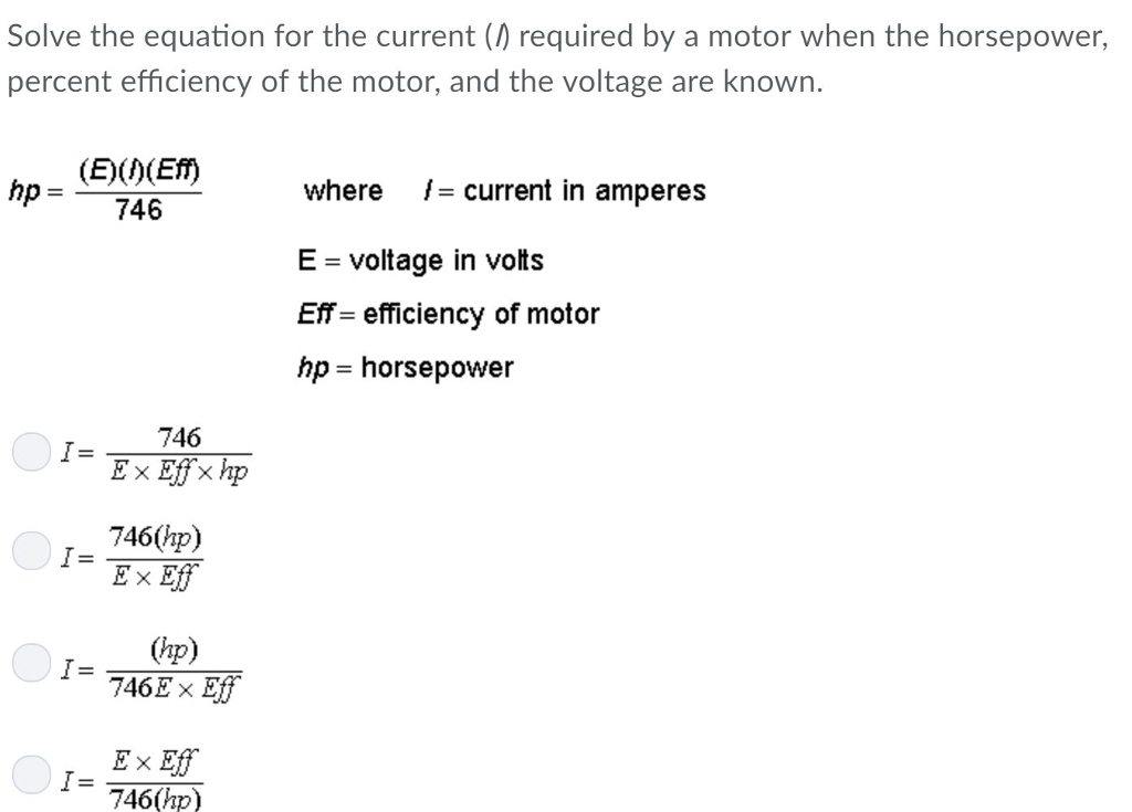 Solved Solve the equation for the current (D required by a | Chegg.com