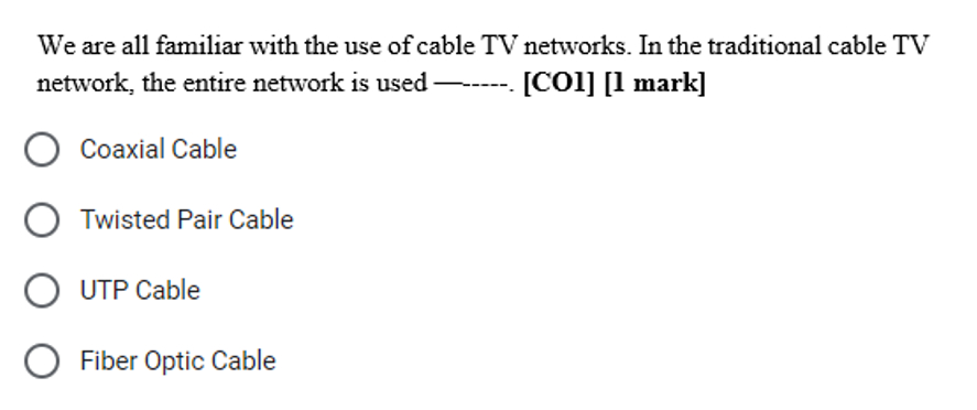 Solved We are all familiar with the use of cable TV | Chegg.com