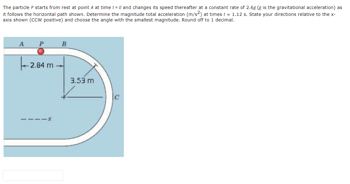 Solved The particle P starts from rest at point A at time t= | Chegg.com