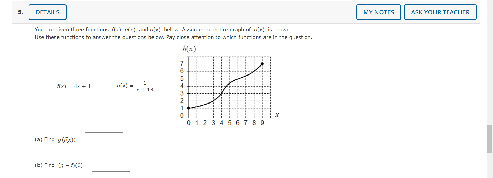 Solved You are given three functions f(x),g(x), and h(x) | Chegg.com