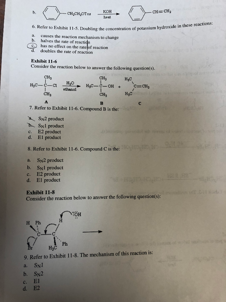 Solved 4. Circle the least reactive compound in an Sy1 | Chegg.com
