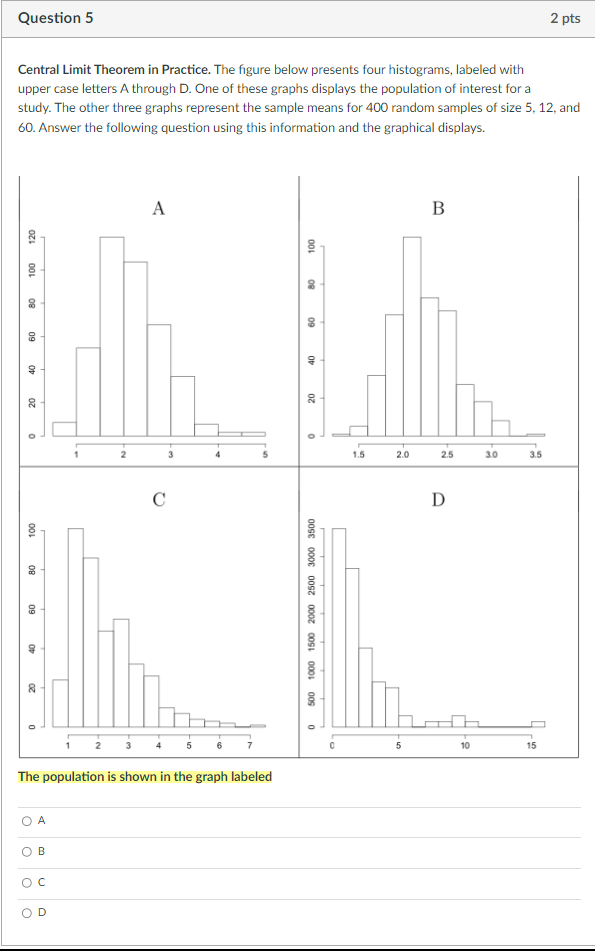 Solved Central Limit Theorem in Practice. The figure below | Chegg.com