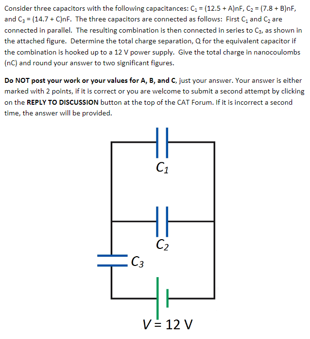 Solved Consider three capacitors with the following | Chegg.com