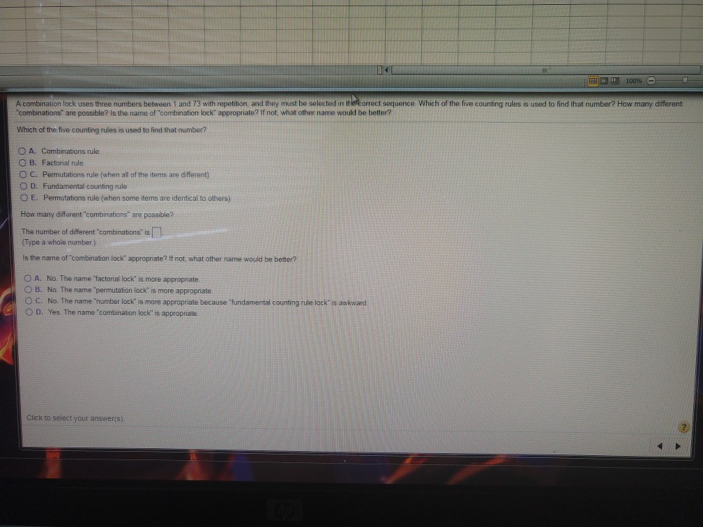 Solved 100% A combination lock uses three numbers between 1 | Chegg.com