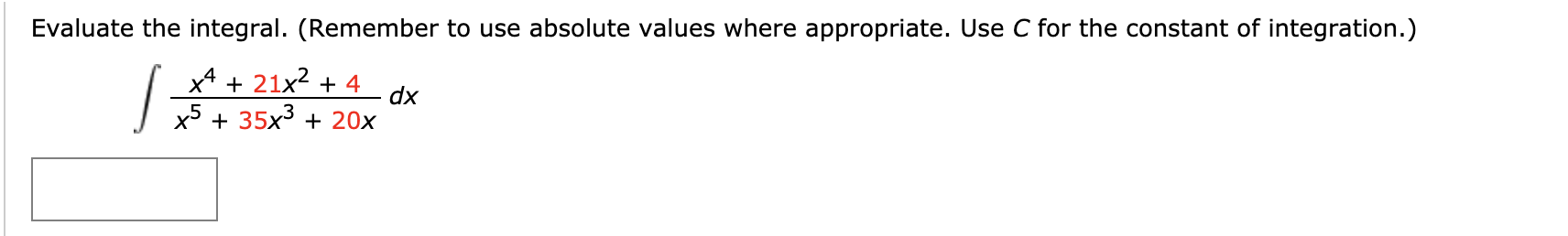 Solved Evaluate The Integral Remember To Use Absolute 