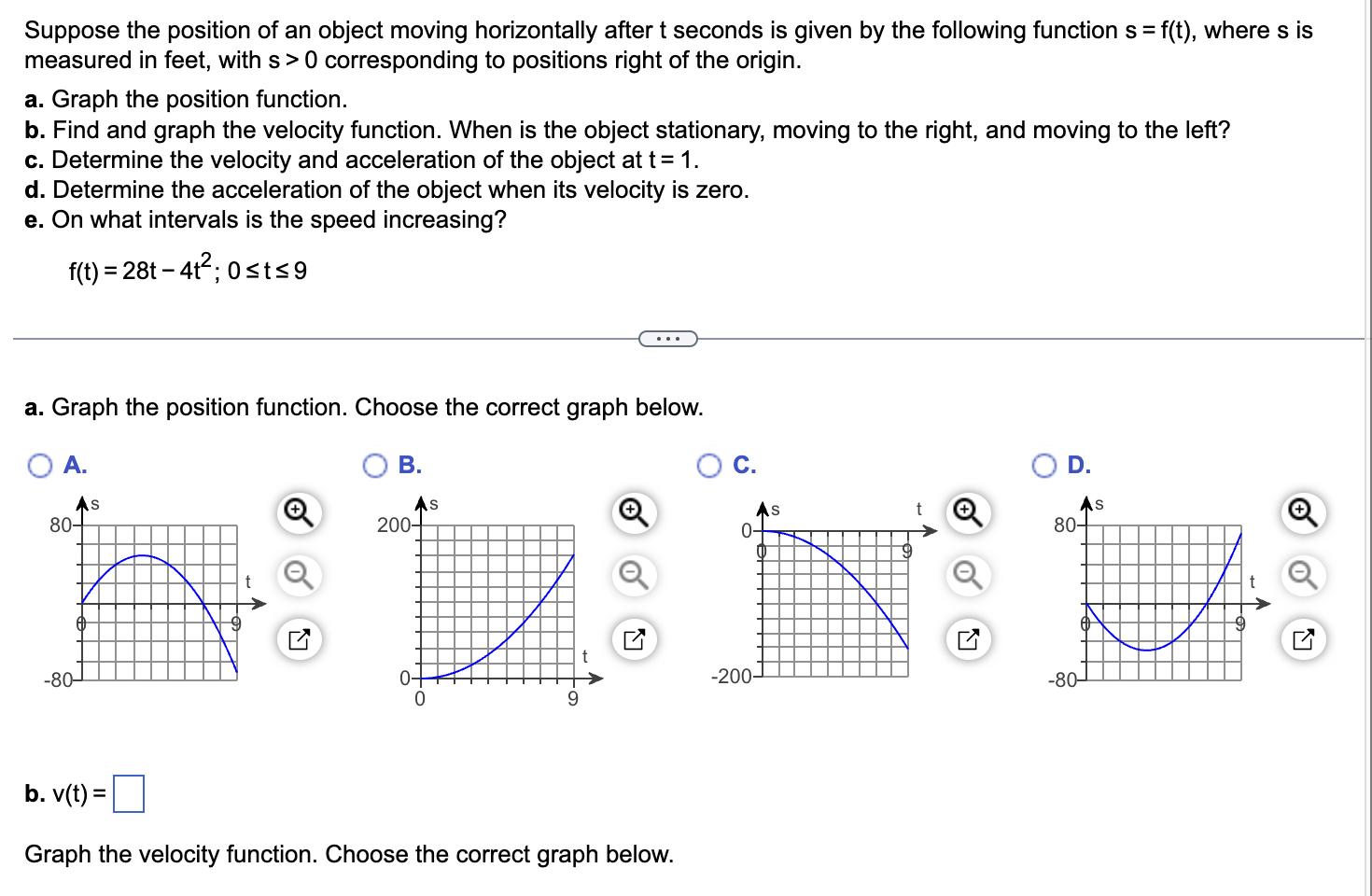 Solved Suppose the position of an object moving horizontally | Chegg.com
