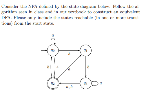 Solved Consider the NFA defined by the state diagram below. | Chegg.com