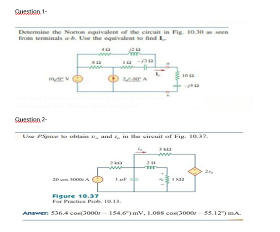 Solved Question 1- Determine the Norton equivalent of the | Chegg.com