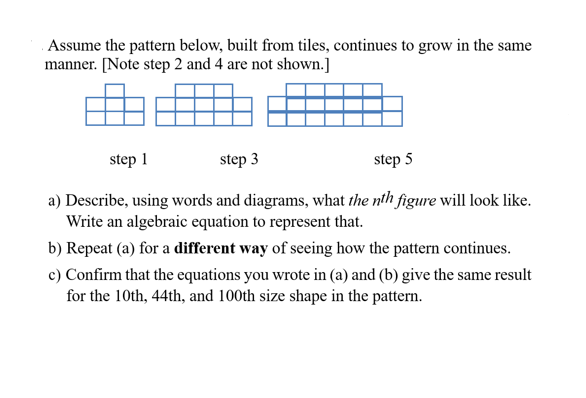 Solved Assume the pattern below, built from tiles, continues | Chegg.com