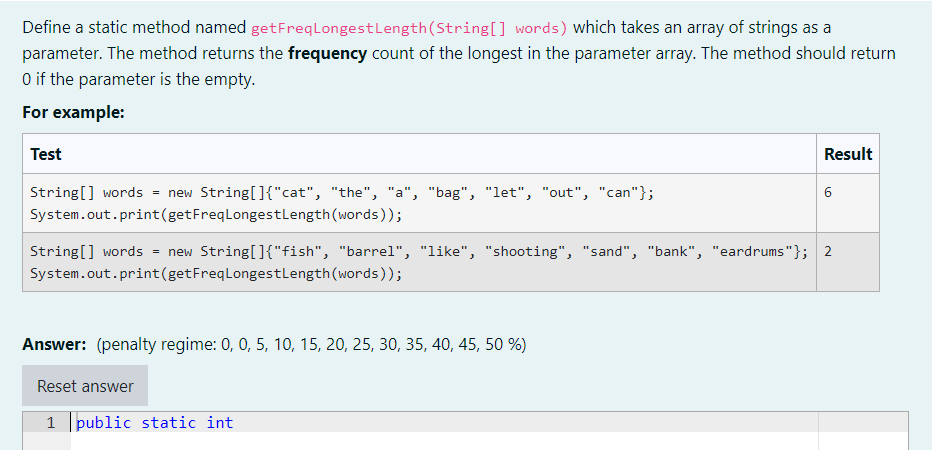 Solved Define a static method named | Chegg.com