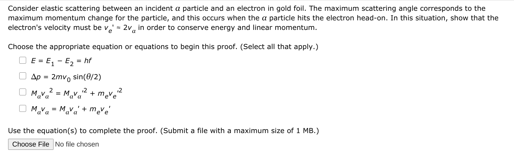 Solved Consider elastic scattering between an incident a | Chegg.com