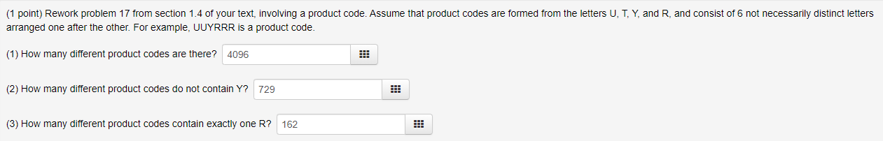 Solved (1 point) Rework problem 17 from section 1.4 of your | Chegg.com
