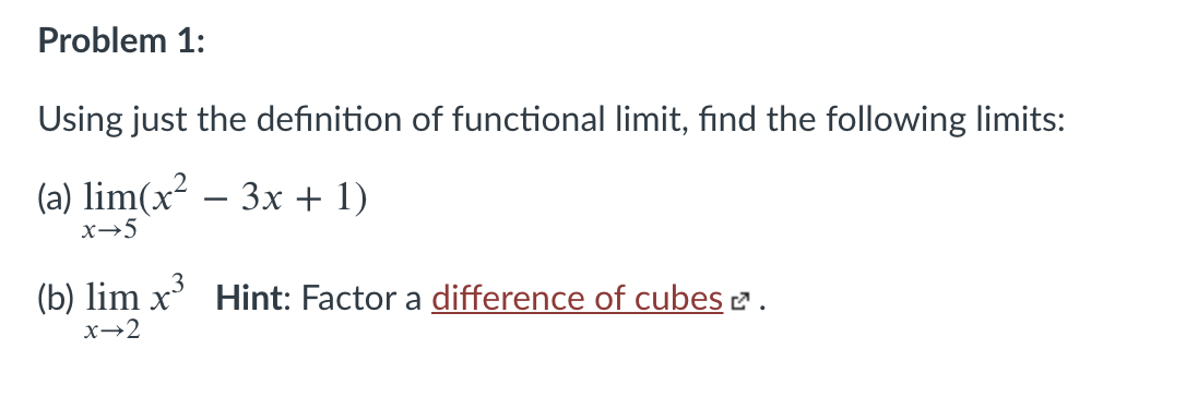 Solved Problem 1: Using just the definition of functional | Chegg.com