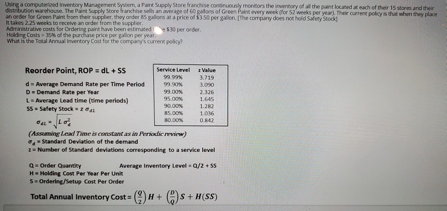 Solved Using a computerized Inventory Management System, a | Chegg.com
