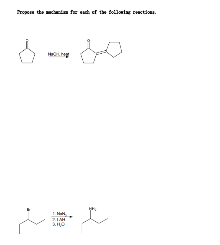 Solved Propose the mechanism for each of the following | Chegg.com