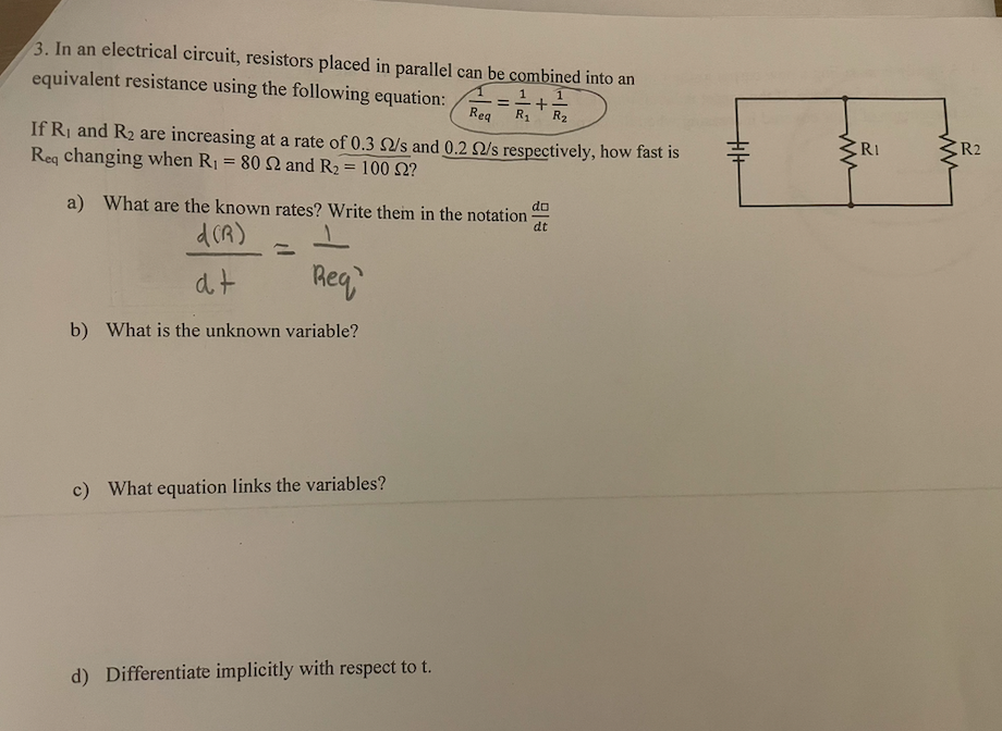 Solved 3. In an electrical circuit, resistors placed in | Chegg.com