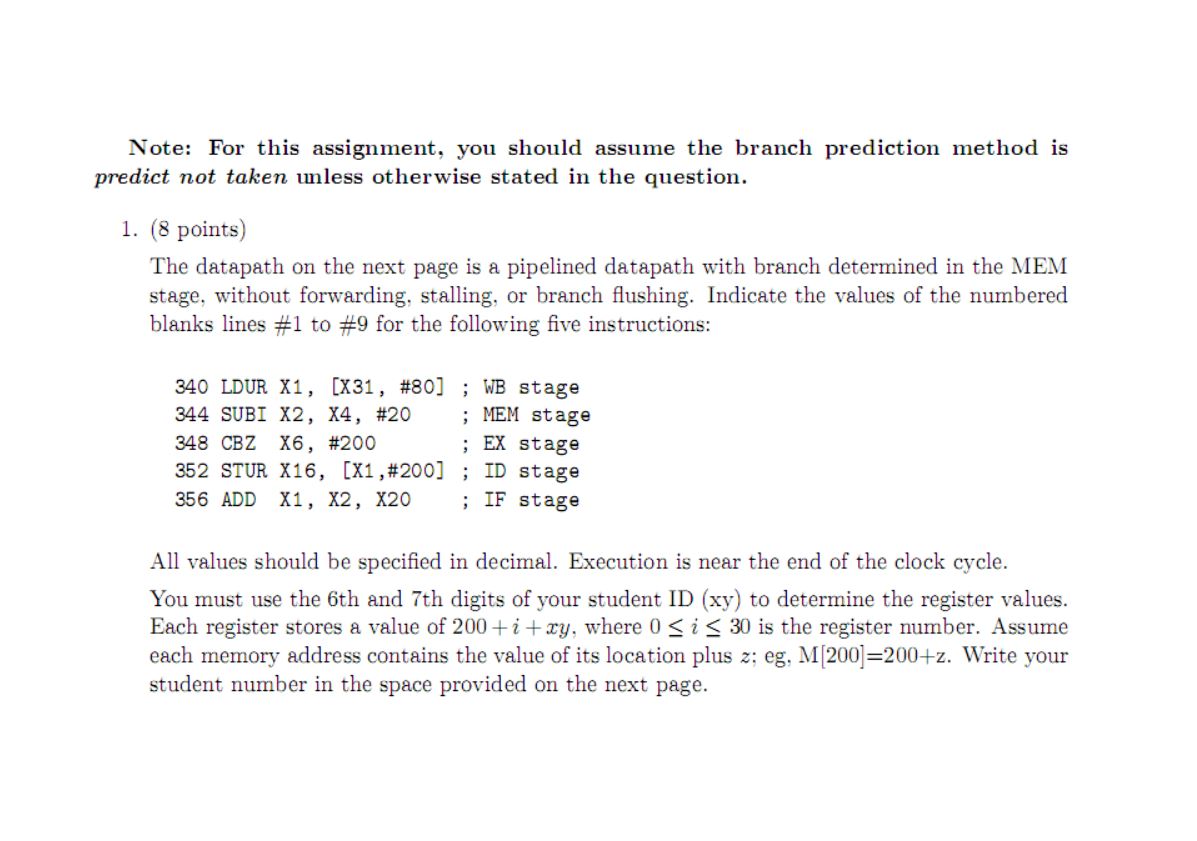 Solved Note: For this assignment, you should assume the | Chegg.com